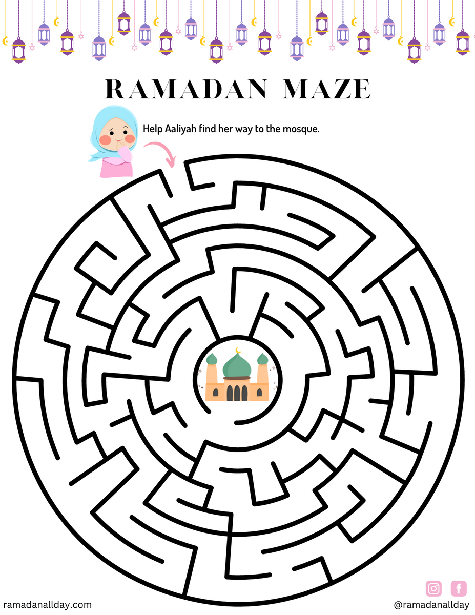 Ramadan Maze Printable FREE – Ramadan all day